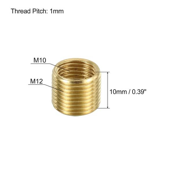 Reducer Thread Reducing Nuts Insert, 10mm Threaded Hollow Tube Adapter ...