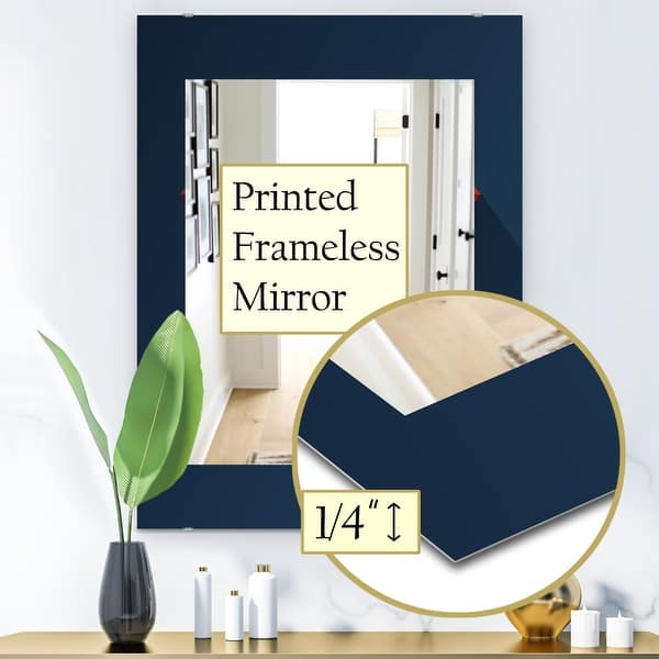 blue mirror frame