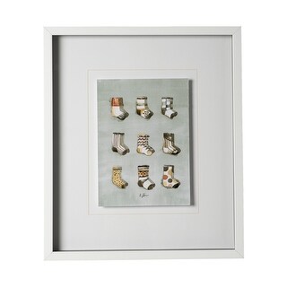Sock I by Barbara Fleming a Hand Embellished Textured Framed Art Print ...