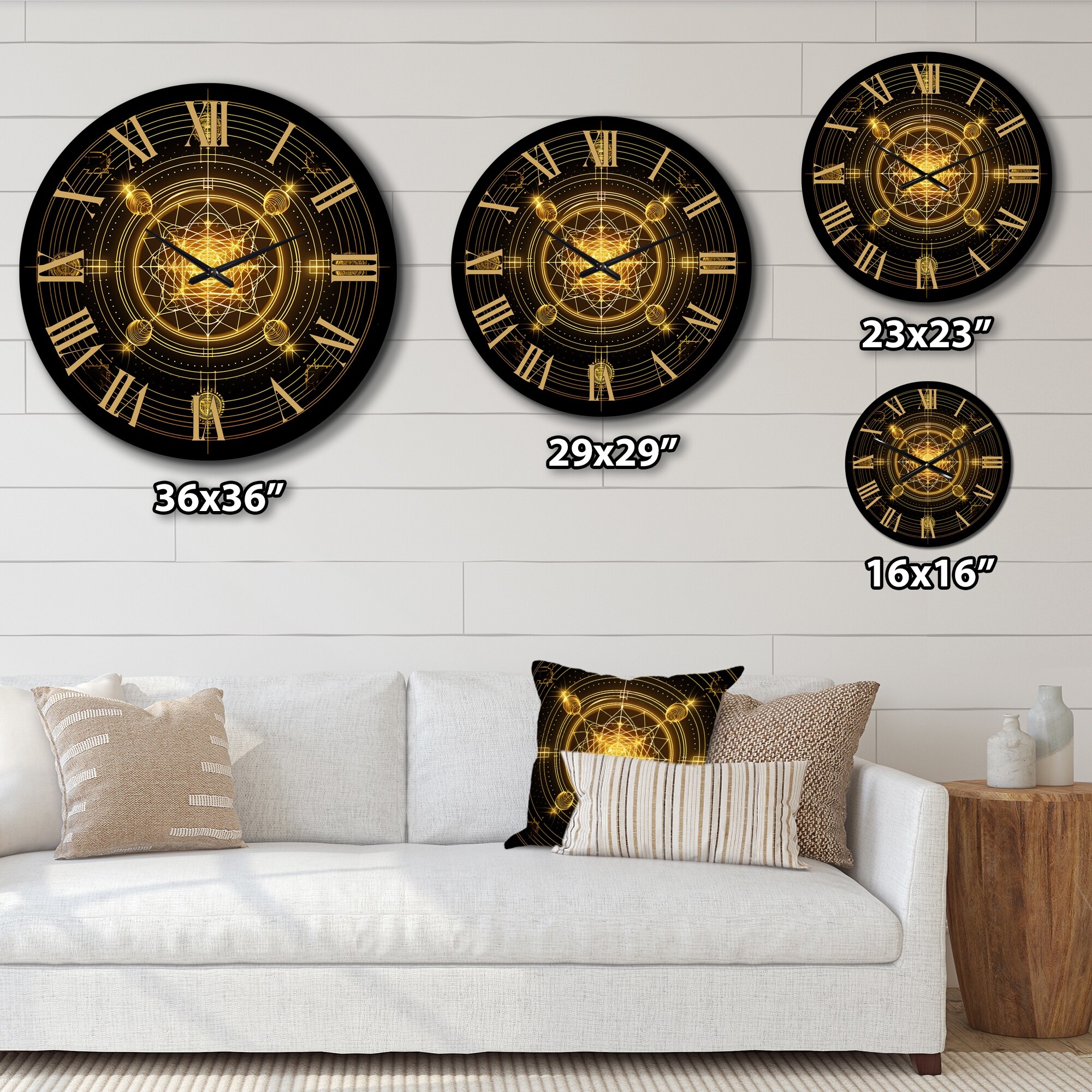 geometric black clock