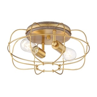 Lyam™ 14" 2-Light Cage Style Flushmount Ceiling Light - Bed Bath ...