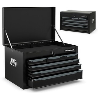 Gymax 24'' Tool Chest Case Steel Tool Box w/ 6 Drawers Top Storage ...