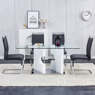 Rectangular Glass Dining Table for 6-8 - Bed Bath & Beyond - 39700359