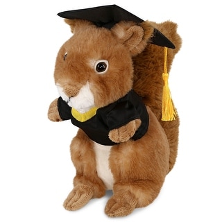DolliBu Squirrel Graduation Plush Toy with Gown and Cap with Tassel - 8 ...