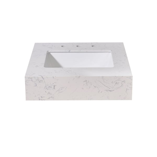 Altair Merano Bathroom Vanity Countertop in Aosta White Apron Finish ...