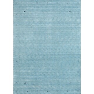 Ahgly Company Machine Washable Contemporary Denim Blue Area Rugs - Bed ...