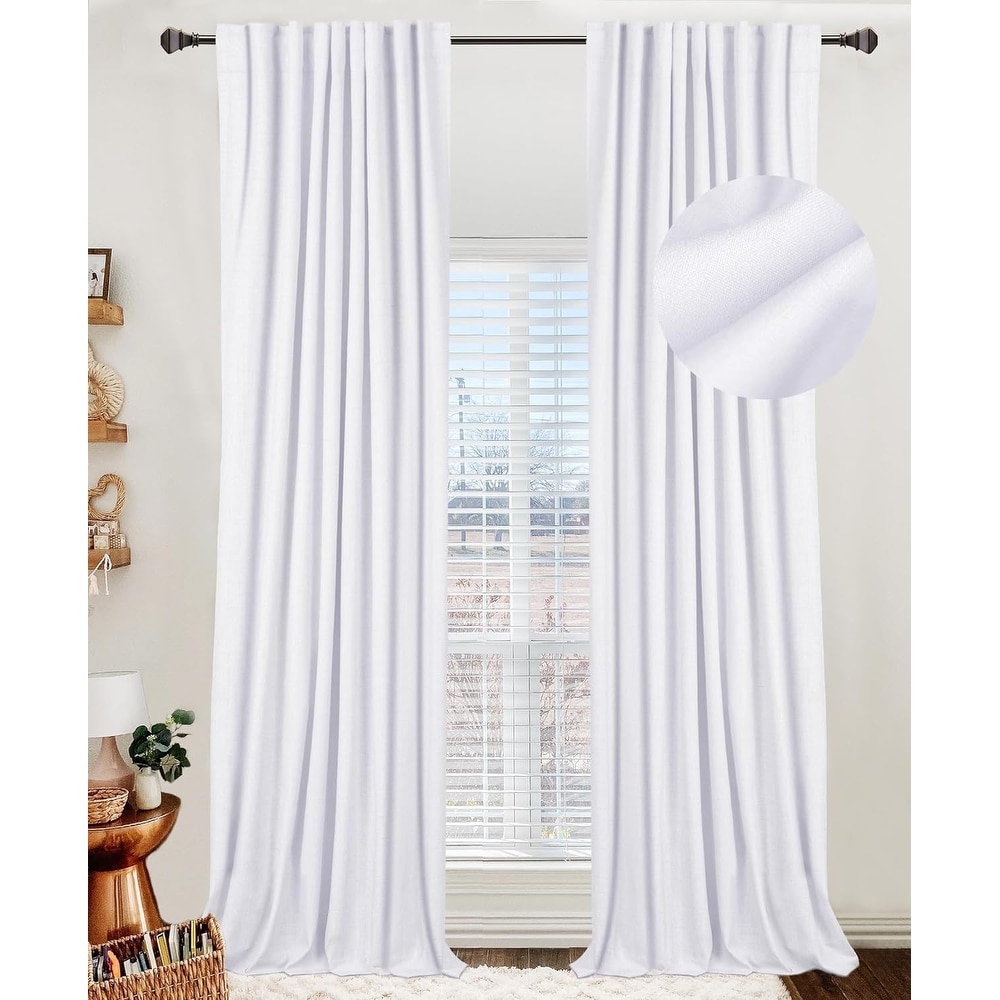 White Back Tab Curtains - Bed Bath & Beyond
