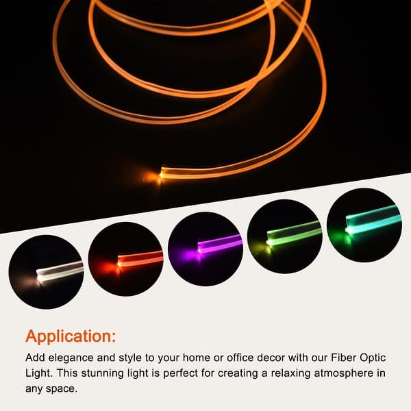 Fiber Optic Light Skirt Integrated Side Glow Cable 9.8ft 0.12in OD LED ...