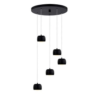 Justice Design Group Frascati LED 5-Light Multi-Pendant - Matte Black ...