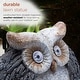 Alpine Corporation 13" Tall Outdoor Solar Powered Owl Yard Statue with ...