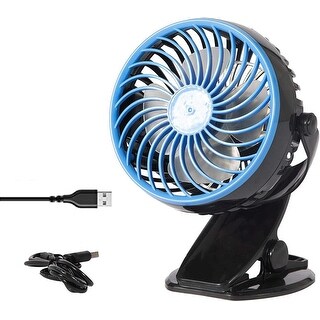 Mini USB Powered Desk Fan 360 degree rotation Fan Speed Adjustable - 7. ...