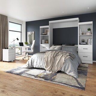 Edge Queen Murphy Bed and Closet Organizers (115W) by Bestar - Bed Bath ...