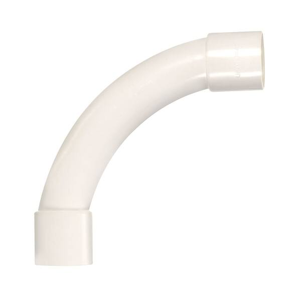 PVC Water Pipe Elbow Fitting 40mm ID 240mm Length Tube Adapter, White ...