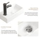 GDFStudio - Kairo 18" Modern Ceramic Wall Hung Cloakroom Basin Sink ...