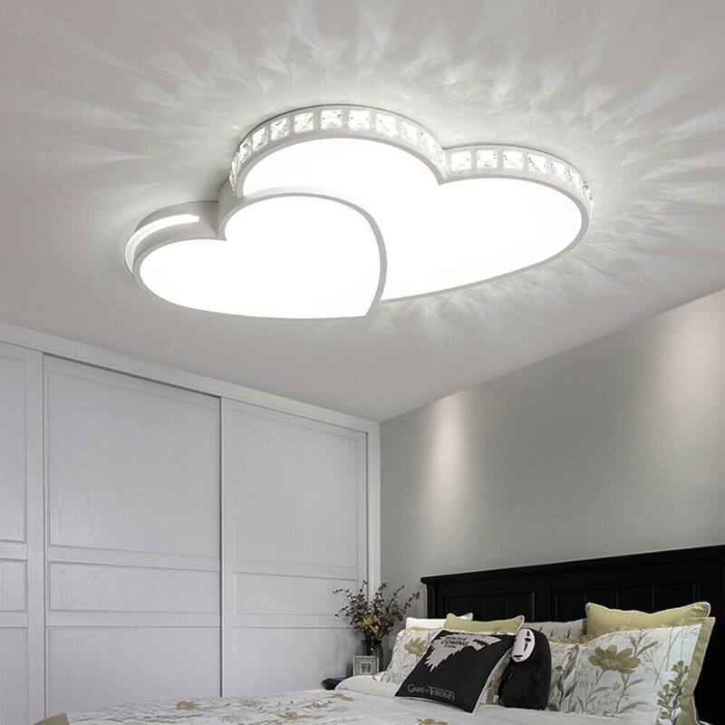 Crystal Heart-shaped LED Ceiling Light Flush Mount - 20.47*15.75*2.36 ...