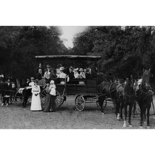 Horse drawn coach Black and White Gallery Wrapped Canvas - Bed Bath ...