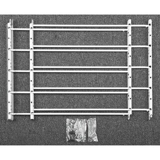 John Sterling Window Security Guard: Five Bar, Steel, Powder Coated, 24 ...