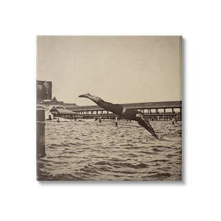 Stupell Vintage Diving Man Canvas Wall Art Design by Graffi*Tee Studios ...