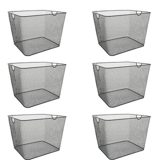 Ybm Home Steel Silver Mesh Rectangular Home Office Kitchen Bathroom ...