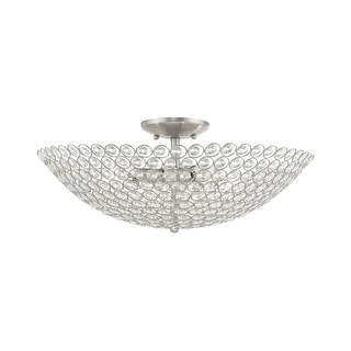 Livex Lighting Cassandra 4 Light 20" Wide Semi-Flush Bowl Ceiling - Bed ...