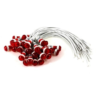 30 Pcs 10mm Mounted Hole Red Indicator Pilot Light Lamp DC 24V - Bed ...