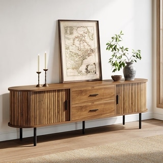 70" Mid-century Modern Low Console Table - Bed Bath & Beyond - 42655482