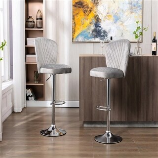 Exquisite Stools Dining Chairs with Backrests and Footrests (Set of 2 ...