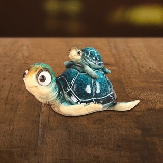 ICE ARMOR 6"W Blue Sea Turtle with Baby Figurine - Bed Bath & Beyond ...