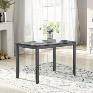 Classic Rectangular Counter Height Wooden Dining Table for Small Space ...