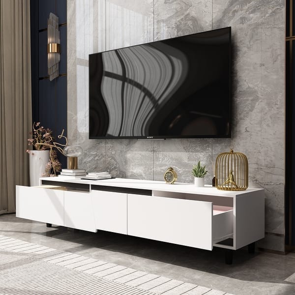 Modern TV Stand for up to 75 inch TV Entertainment Center TV Console ...