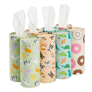 8-Pack Round Tissue Boxes for Car Cup Holder - Multicolor - Bed Bath ...