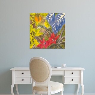 Easy Art Prints Carolyn Roth's 'Tropical Monotype I' Premium Canvas Art ...