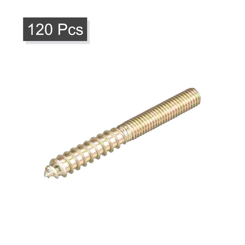 Hanger Bolts 120pcs Double Ended Thread Dowel Screw for Wood Furniture ...
