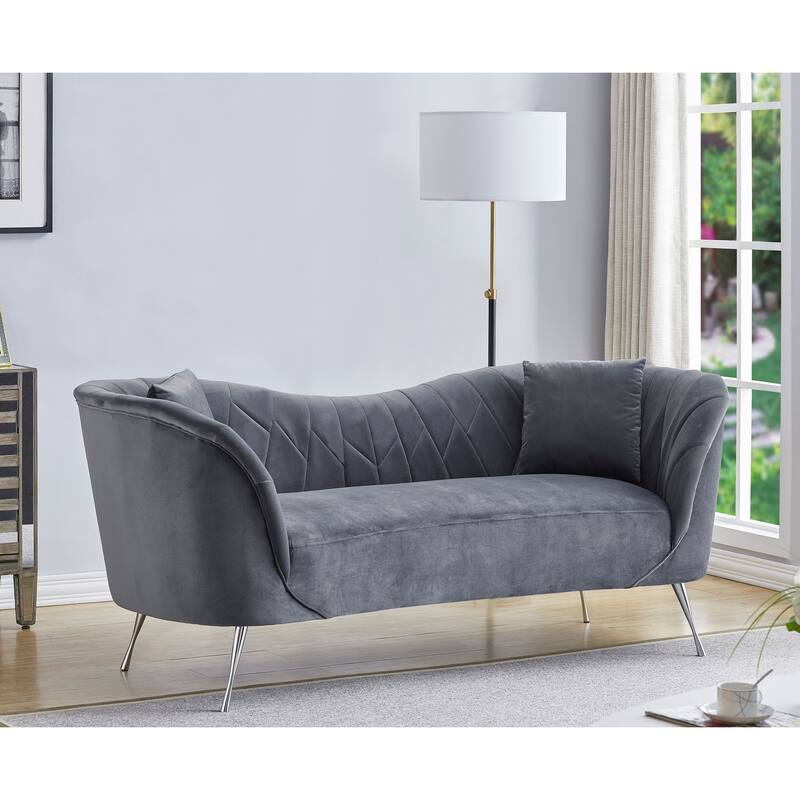 Velvet Sofa - Overstock - 33590292