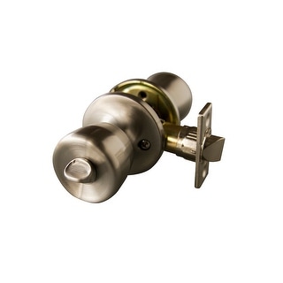 Design House 728204 Plaza Privacy Door Knob Set with Round Rose - Satin ...