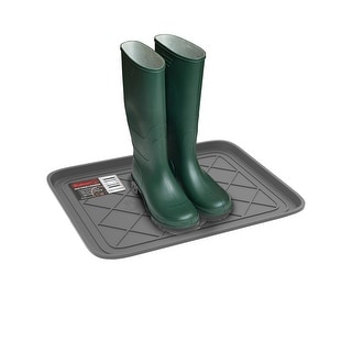 All Weather Boot Tray - Small Water-Resistant Plastic Utility Shoe Mat ...