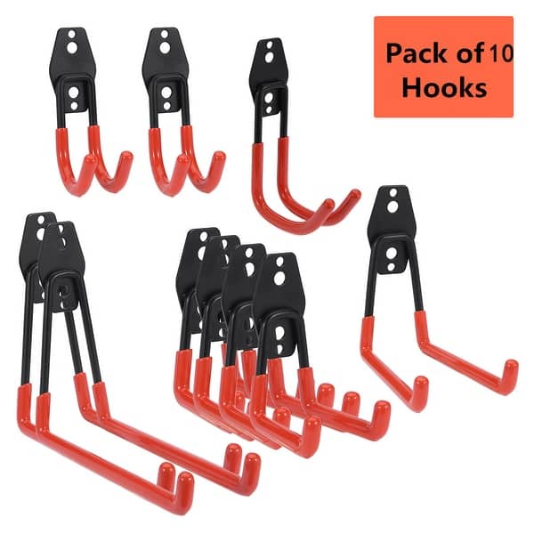10 Pack Garage Storage Utility Double Hooks For Organizing Power Tools ...