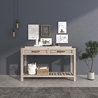 47 Inch Wide Console Table With Drawers And Shelf - Bed Bath & Beyond ...
