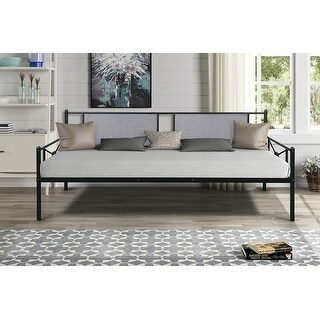 Moda Metal Daybed with upholstered sideboard - Bed Bath & Beyond - 32724908