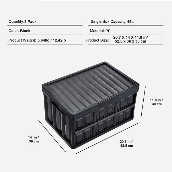 black plastic stackable crates