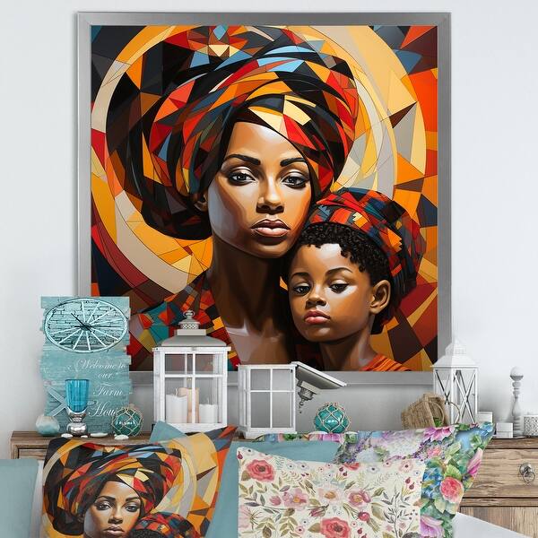 african mother and child art