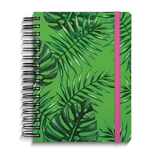 Curata Green Leaves Hard Paper Cover with Tabbed Sections 240 Page ...