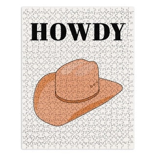 Daily Regina Designs Howdy Cowboy Hat Neutral Beige Puzzle - Bed Bath ...