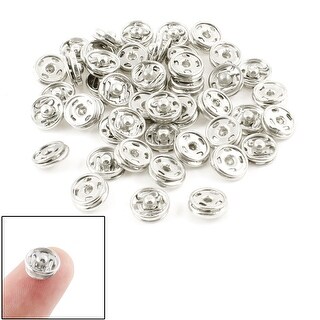 Silver Tone 10mm Sewing Metal Fastener Press Studs Buttons 45 Pcs ...