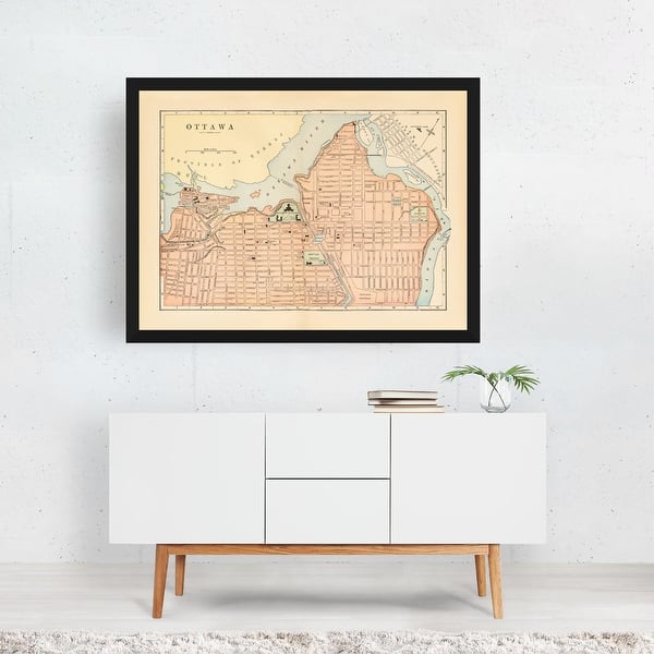 Map of Ottawa Maps Retro Travel Vintage Art Print/Poster - Bed Bath ...