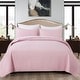 3-piece Fashionable Solid Embossed Quilt Set Bedspread Cover - Bed Bath ...