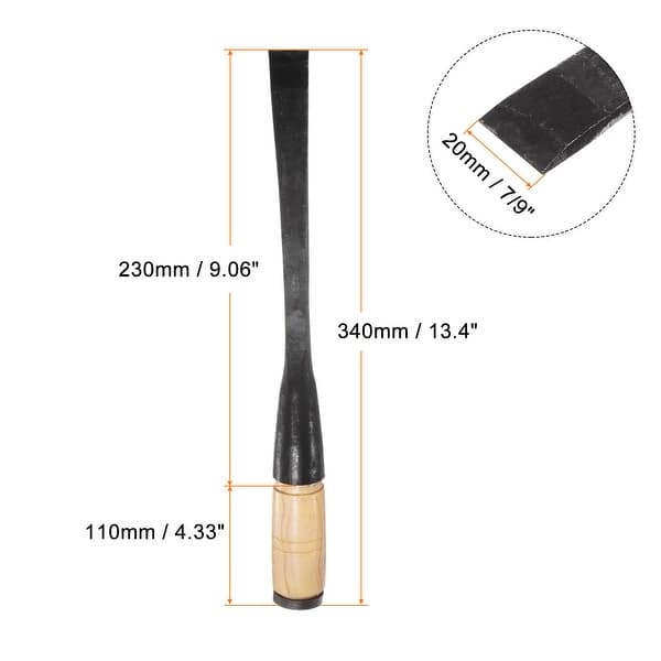 Straight Wood Chisel 20mm Beveled Edge Blade Woodworking Hand Tools ...