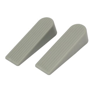 Rubber Safety Wedge Jam Door Stopper Doorstop Gray 100mm Length 2pcs ...