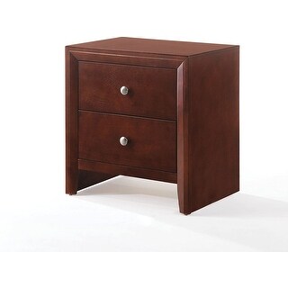 Bedside Table w/ 2 English Dovetail Drawers and Center Metal Glide ...