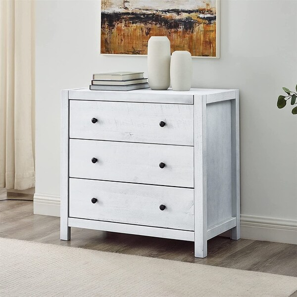 Musehomeinc rustic wood 3 drawer dresser finish store